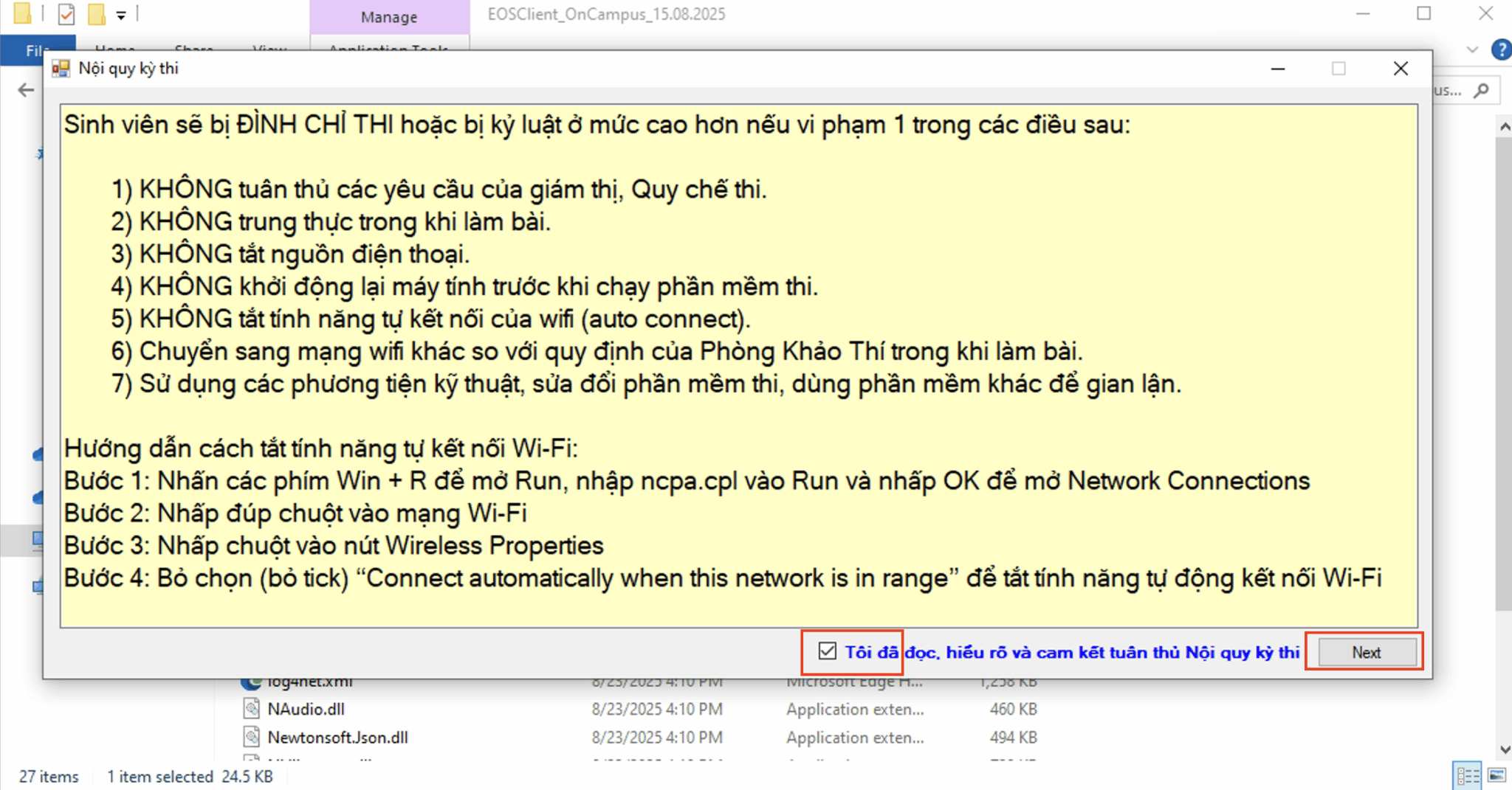 Hướng dẫn cài đặt phần mềm thi EOS và SEB | Helpdesk of FPT University
