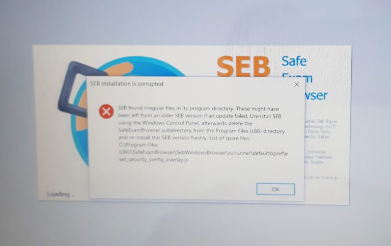 Xử lý lỗi Safe Exam Browser (SEB) | Helpdesk of FPT University