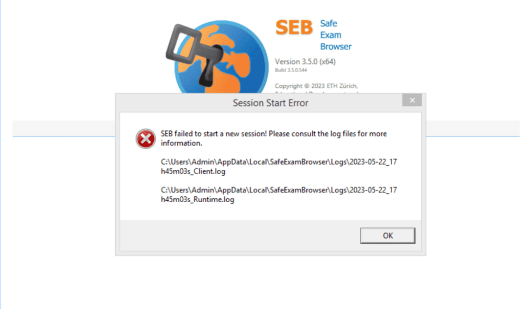 Xử lý lỗi Safe Exam Browser (SEB) | Helpdesk of FPT University