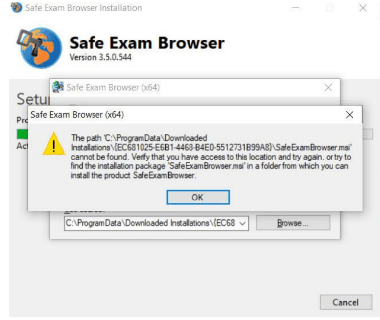 Xử lý lỗi Safe Exam Browser (SEB) | Helpdesk of FPT University