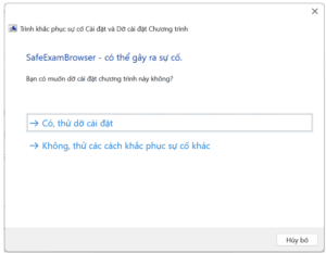 Xử lý lỗi Safe Exam Browser (SEB) | Helpdesk of FPT University